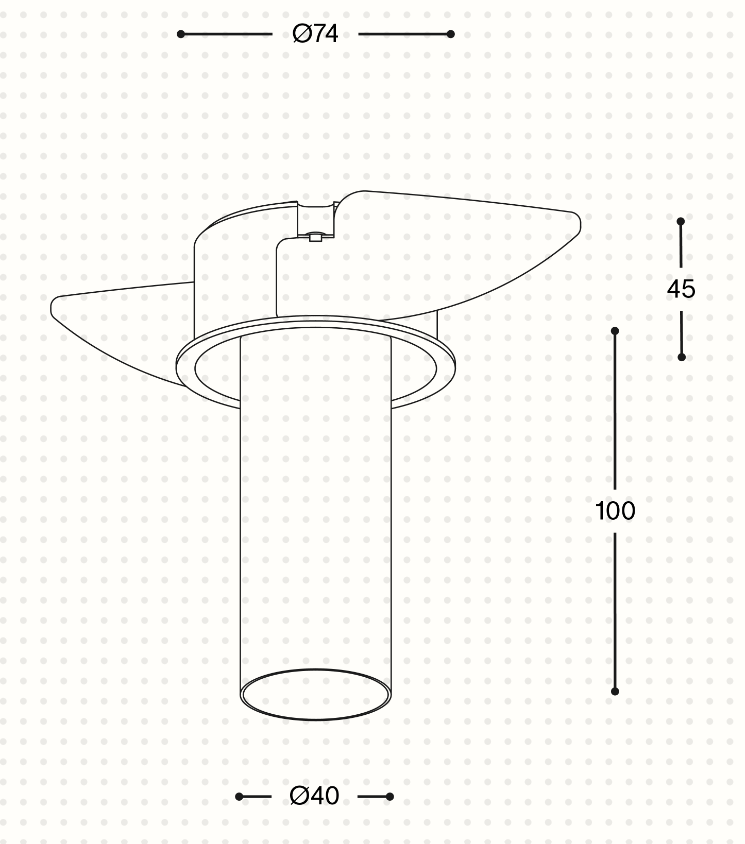 Acrobat Mini Trim Long (Professional Ceiling recessed downlight - Prad ...